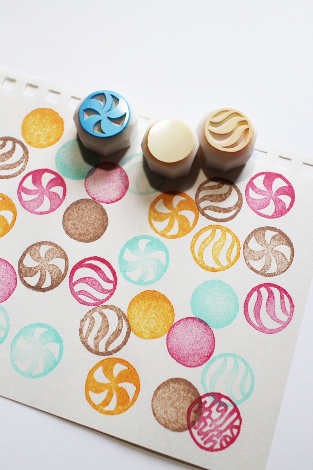 Glass Marble Rubber Stamp Set Circle Pattern Stamps Hand - Etsy