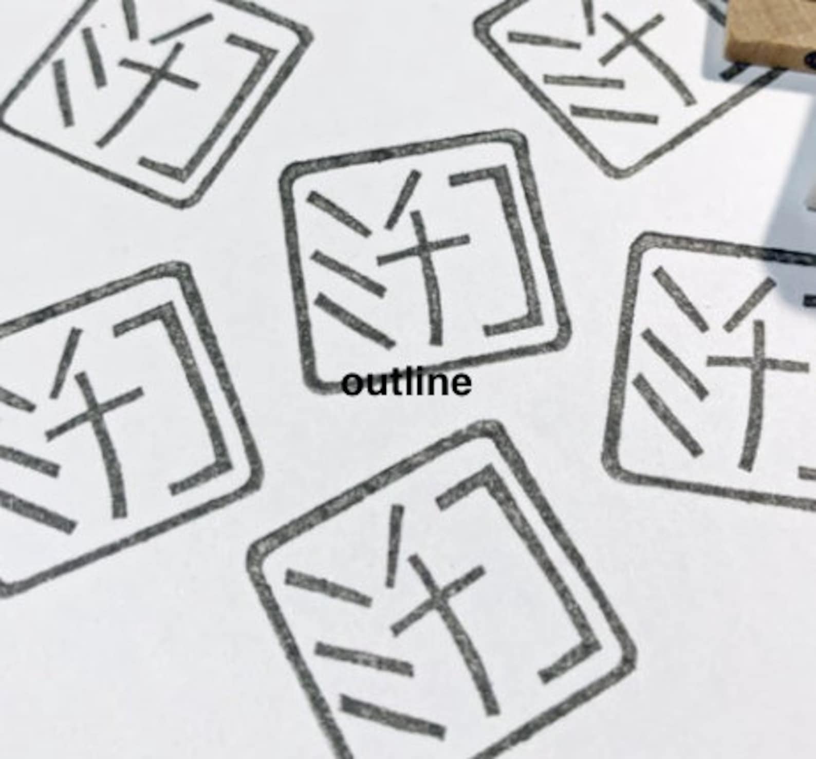 Custom Japanese Name Stamp in Katakana Hanko Style Hand - Etsy