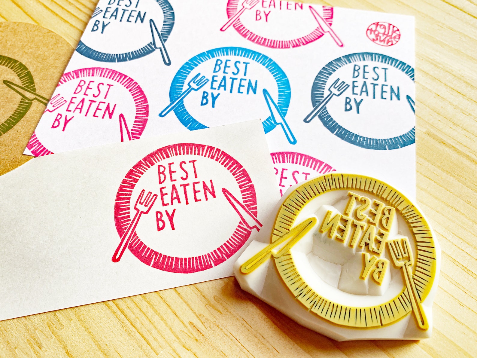 Food Expiry Date Label Rubber Stamp Best Eaten By Dinner - Etsy