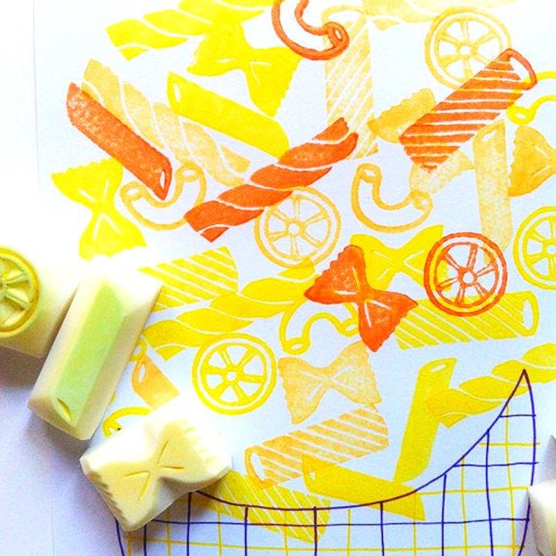 Pasta Stamp - Etsy