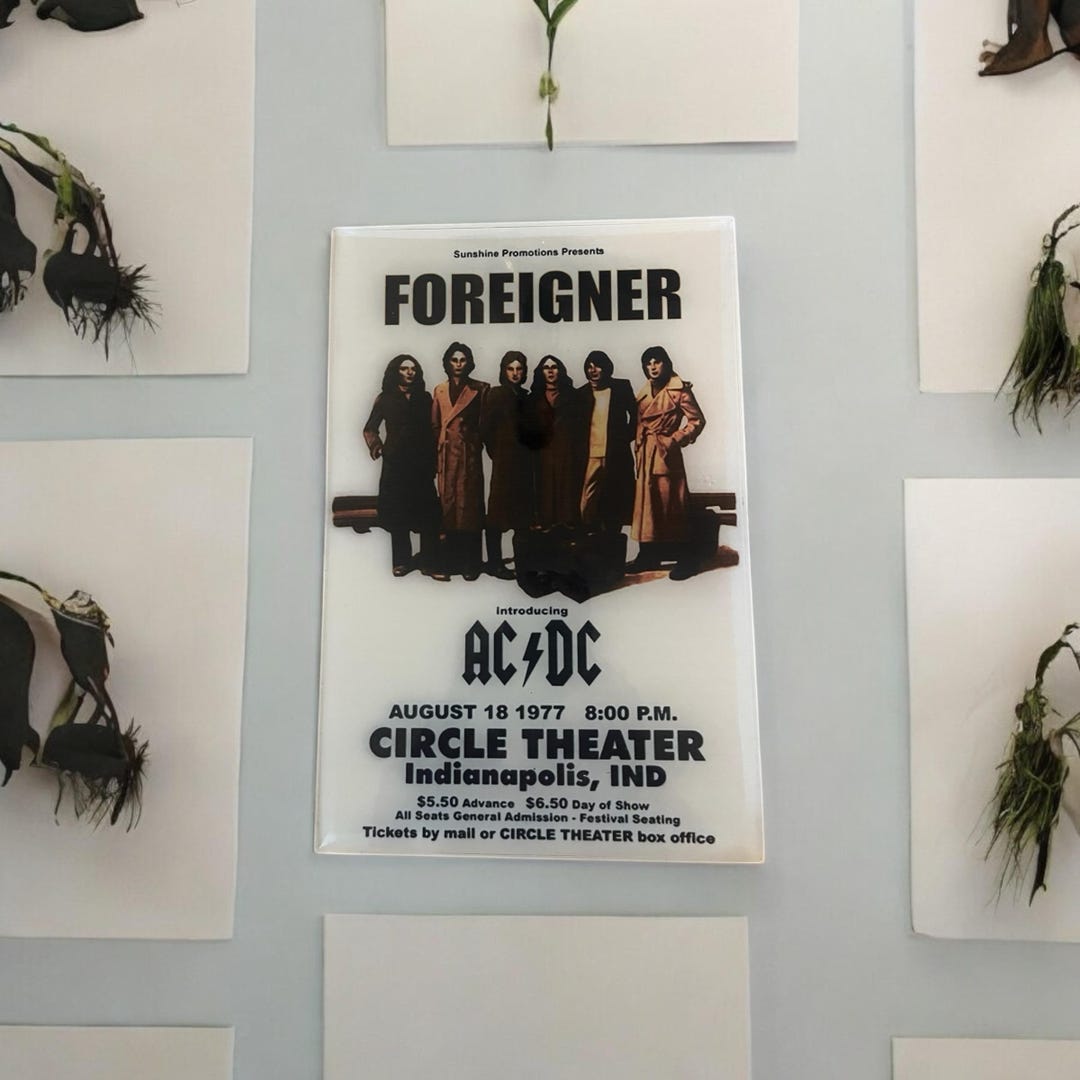 AC/DC & Foreigner Circle Theatre Wall Art 20x30 Cm Epoxy Wall Decor - Etsy