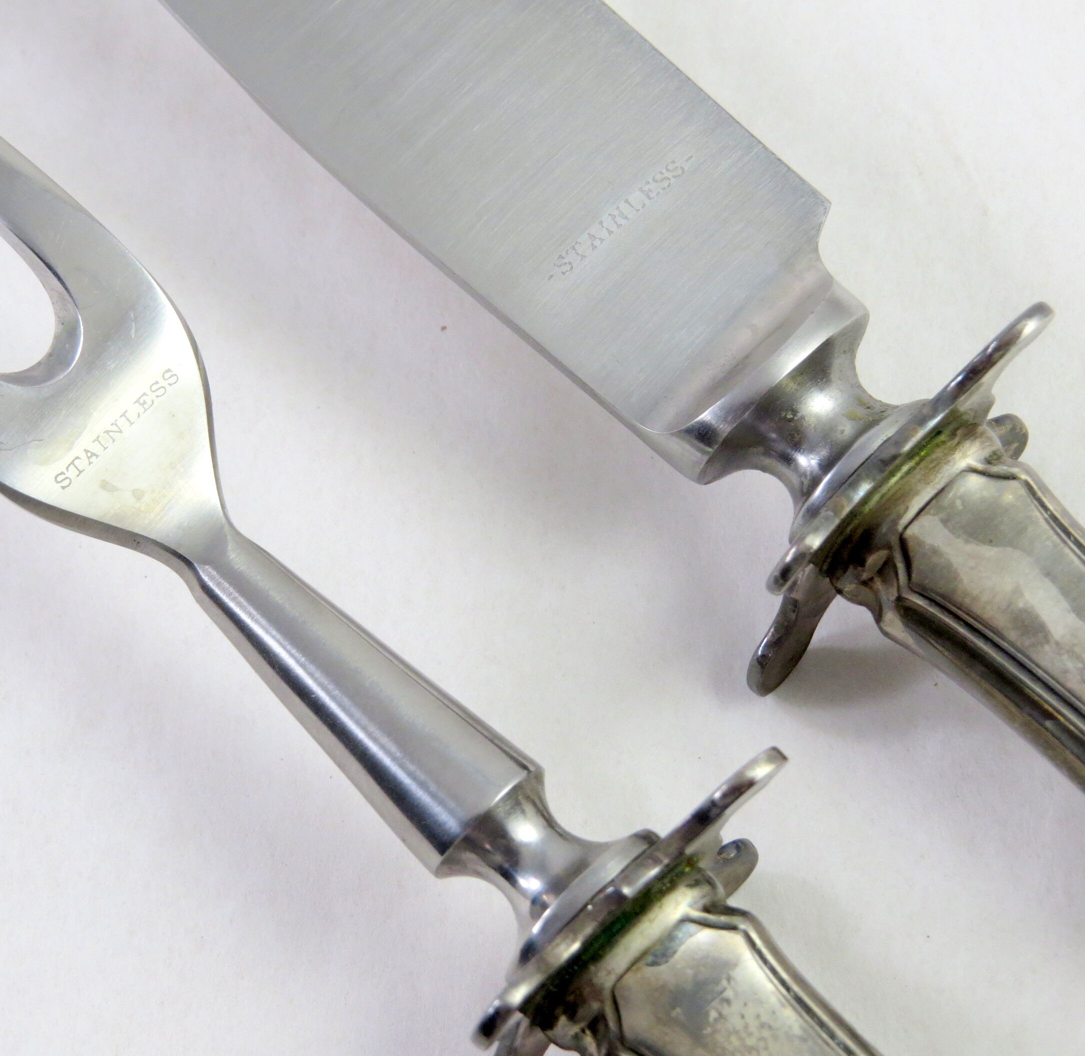 Vintage Carving Set, Carving Knife and Fork With Knife Rest Legs ...