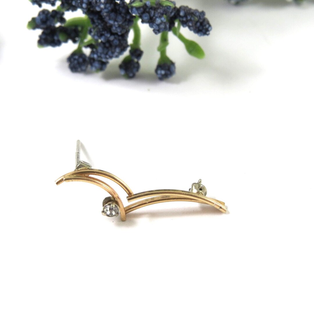 Vintage Krementz Golden Bird Brooch, Small Flying Bird Pin, Goldtone ...