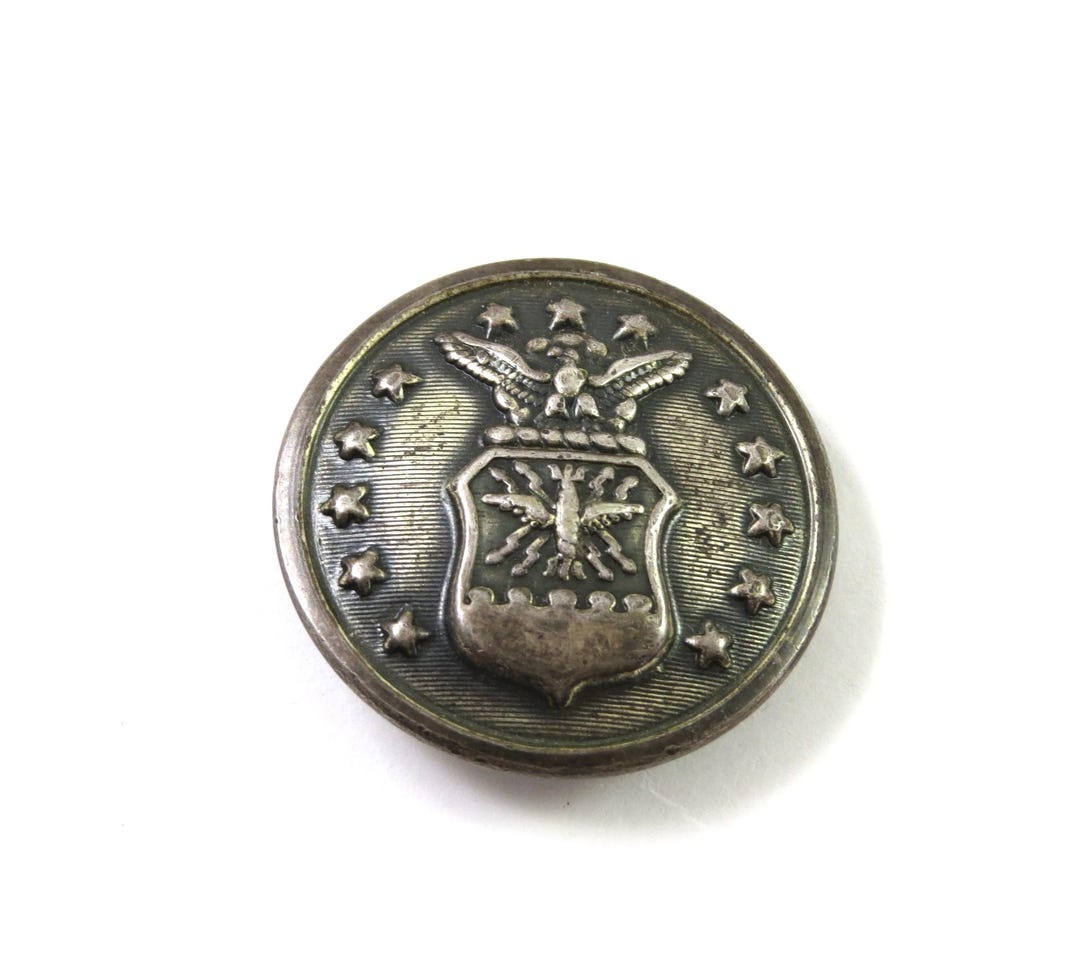 Vintage Air Force Uniform Button, US Military Collectible, Antiqued ...