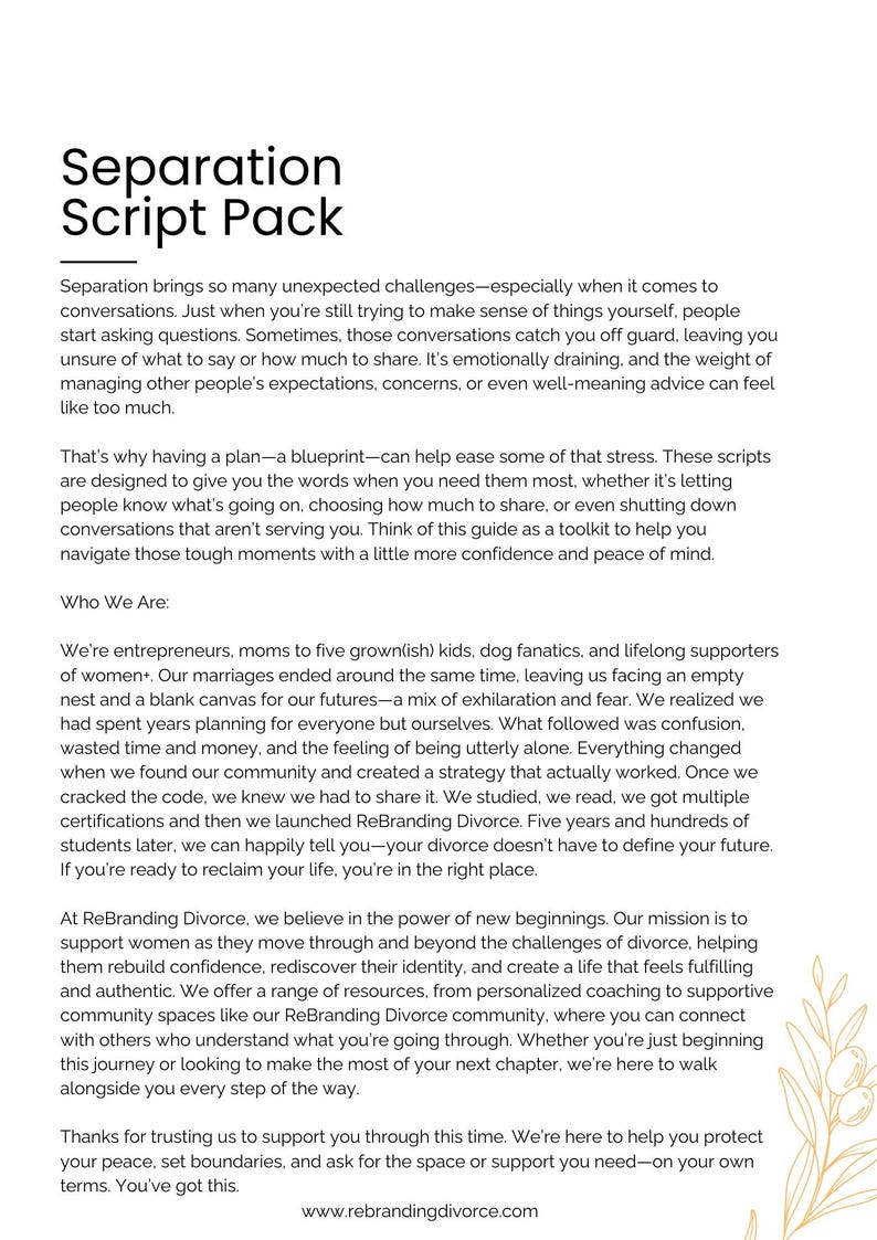 The Separation Script Toolkit - Etsy