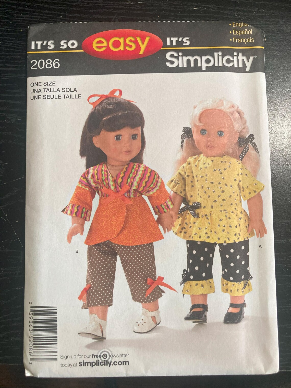 Simplicity 18 Doll Clothes Sewing Pattern 2086 - Etsy