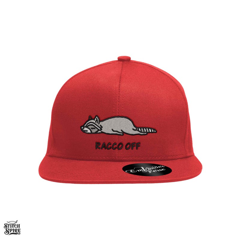 Lazy Raccoon Funny Embroidery Design Files for Hats and Beanies, Trendy ...