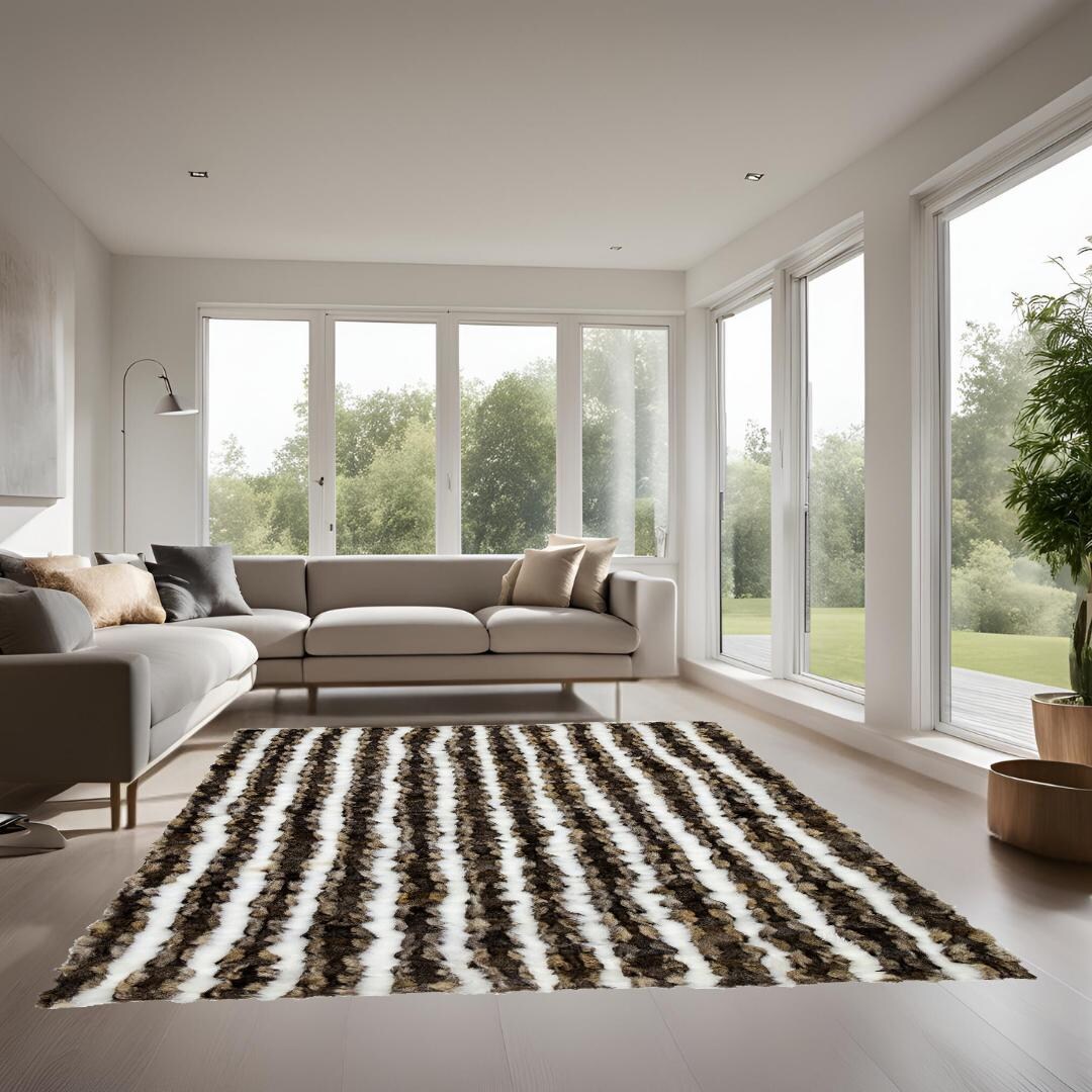 Natural Fur Rug, Luxury for Fur, Handmade Fur Rug, Floor Carper for ...