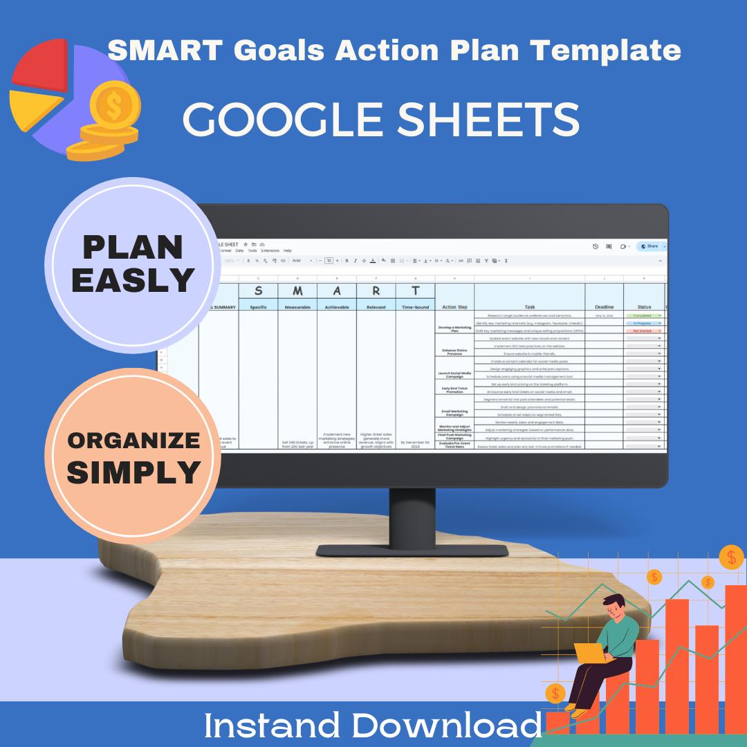 SMART Goals Action Plan Template for Event Marketing Success I Ultimate ...