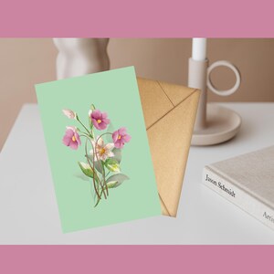 Printable Pretty Stationery for Women- Printable Pretty Folded 4 X 6 ...
