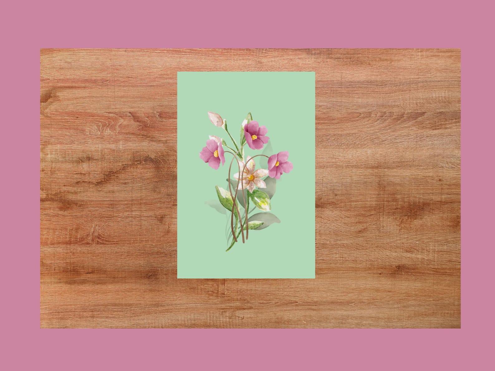Printable Pretty Stationery for Women- Printable Pretty Folded 4 X 6 ...
