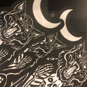 Wolf Moon Patch Werewolf Spirit Coyote Spirit Goth Horror Lycanthrope ...