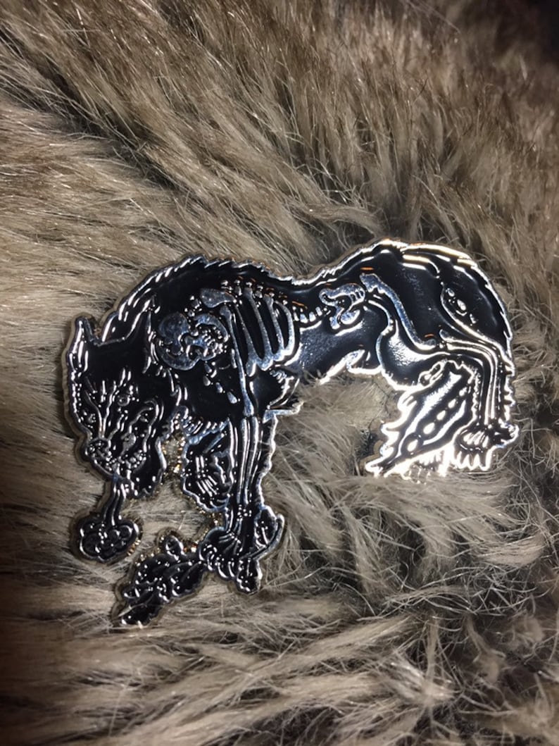 Werewolf of the Woods Enamel Pin Wolf Within Large Metal | Etsy