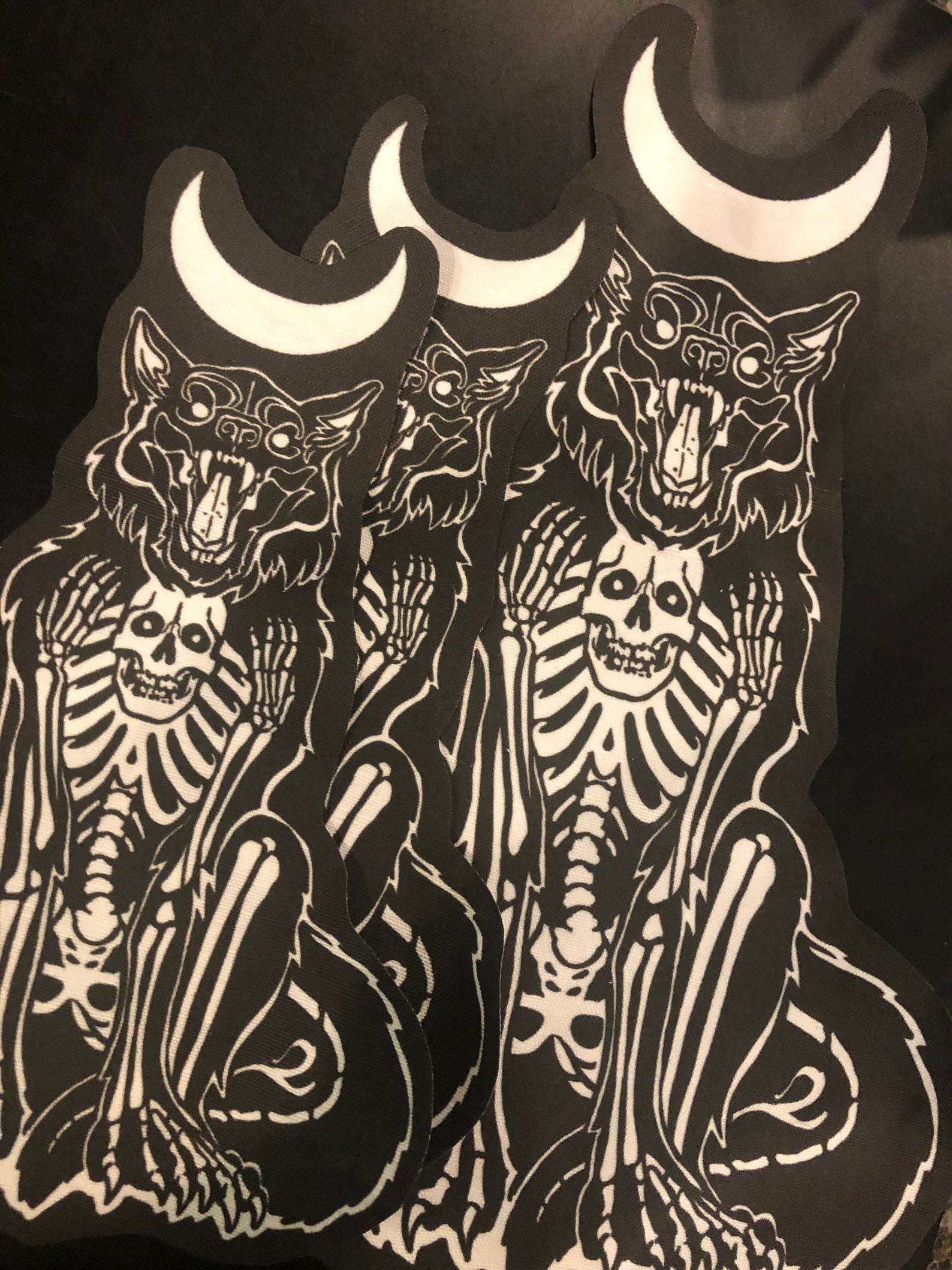 Wolf Moon Patch Werewolf Spirit Coyote Spirit Goth Horror - Etsy