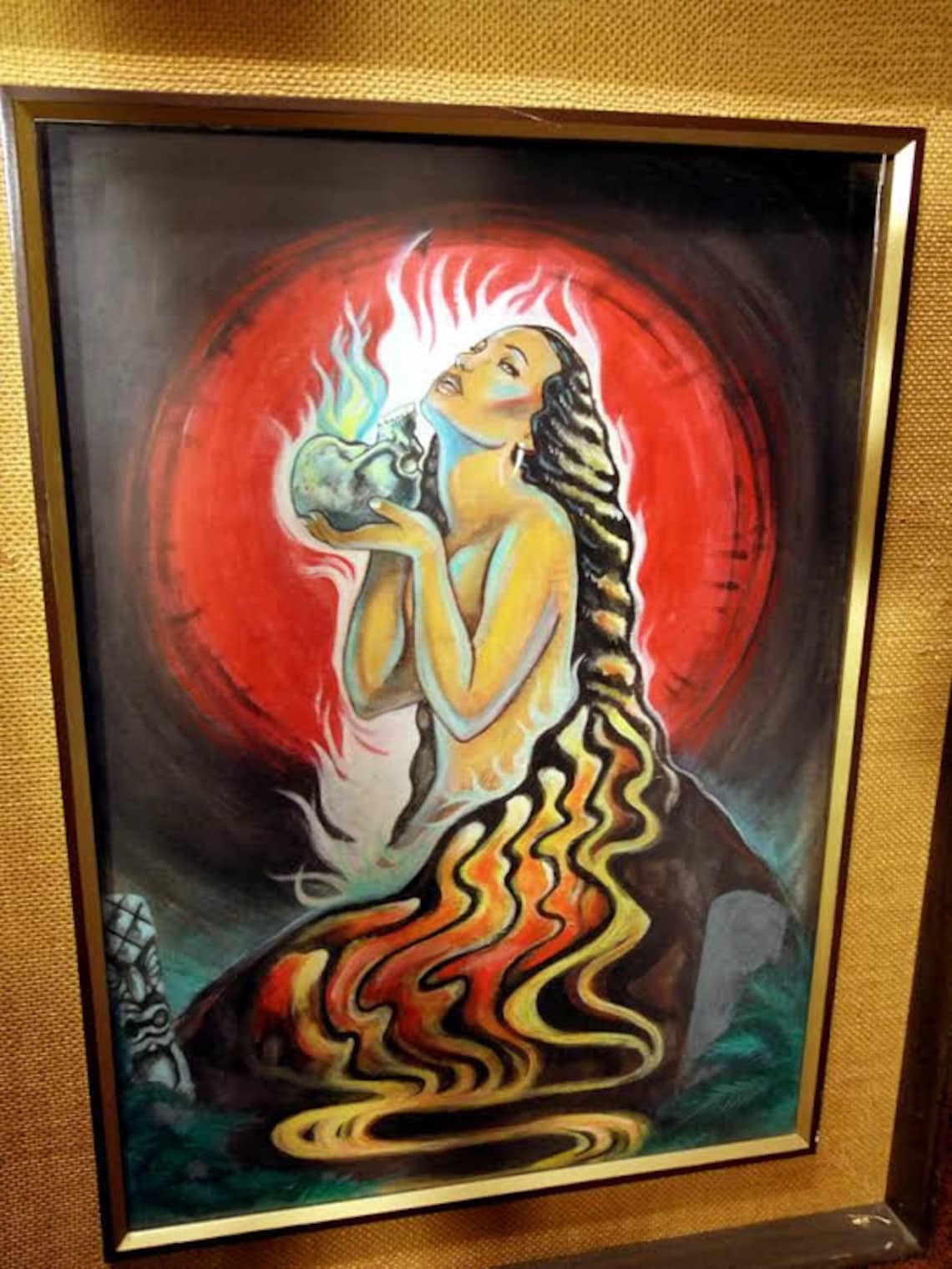 Pele Goddess of the Volcano Hawaiian Tiki Art - Etsy