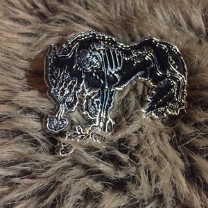 Werewolf of the Woods Enamel Pin Wolf Within Large Metal Skeleton Pin ...