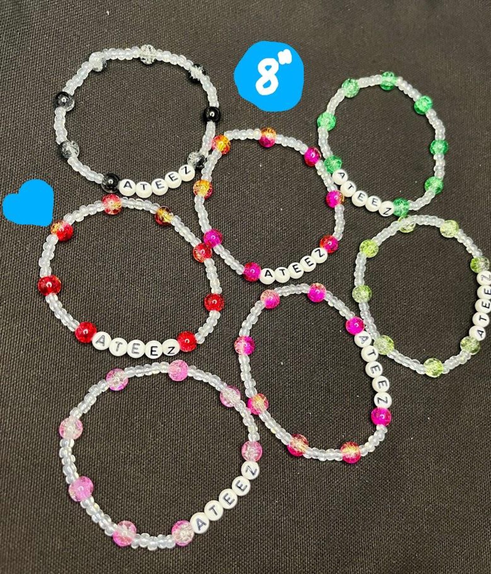 Ateez Bracelets - Atiny- K-pop - Etsy