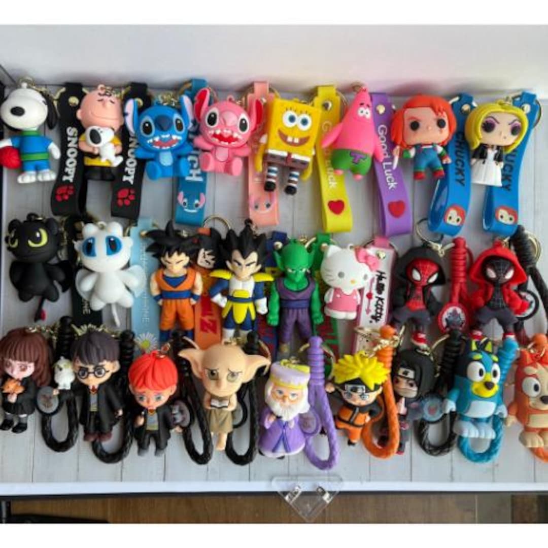 Animated PVC Character Keychains – 25 Variations - Etsy