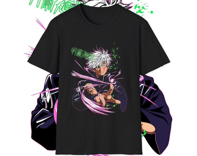Unisex Anime Shirt, Gojo Inspired, Minimalist Gothic T Shirt, Limitless ...