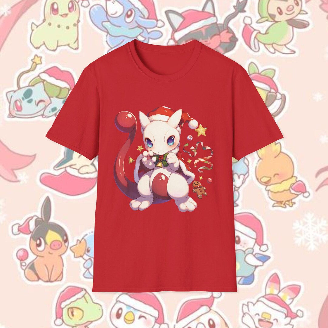 Mewtwo Anime Christmas Shirts, Christmas Family Shirts, Merry Christmas ...