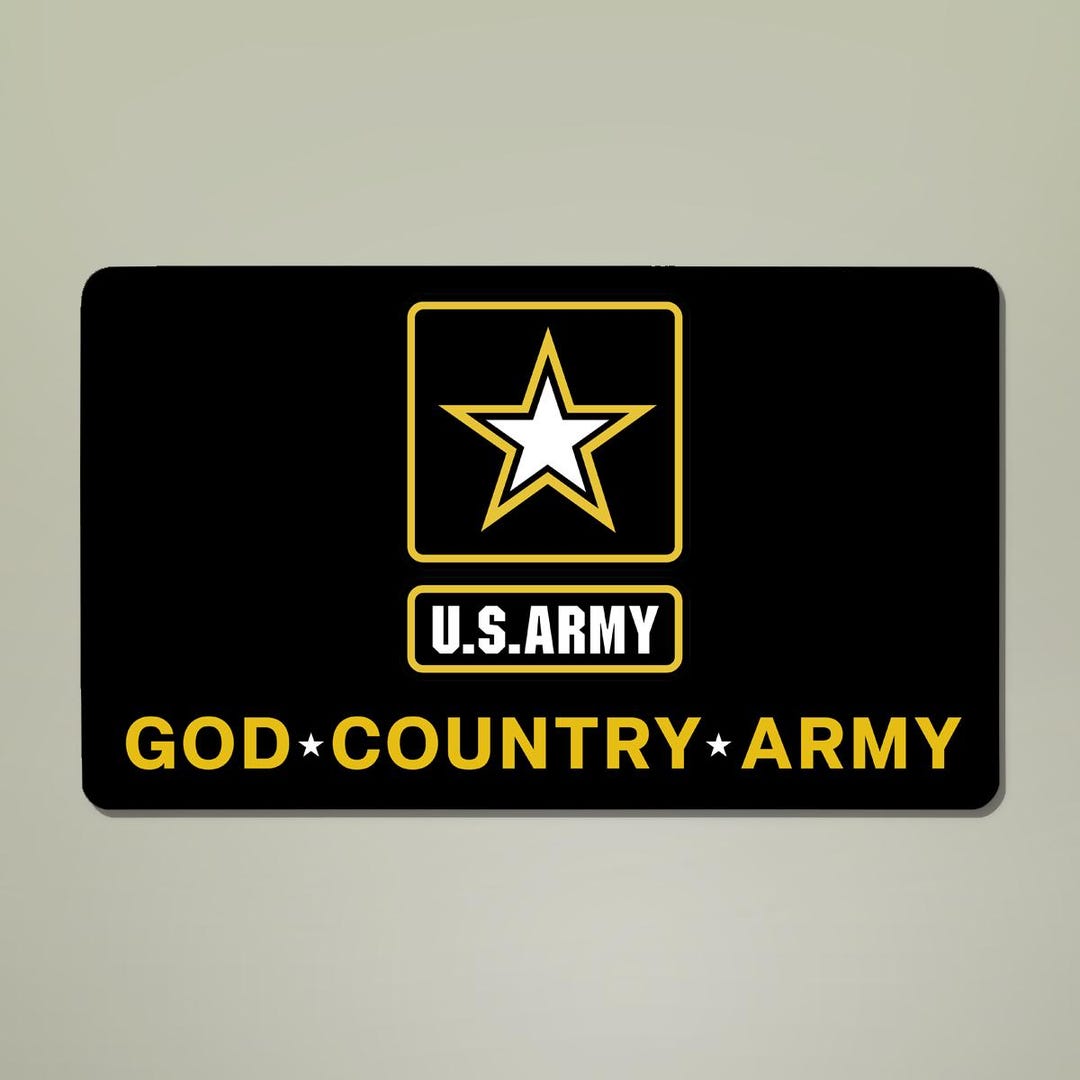 U.S. Army Star Doormat | God, Country, Army | Military Veteran Decor - Etsy