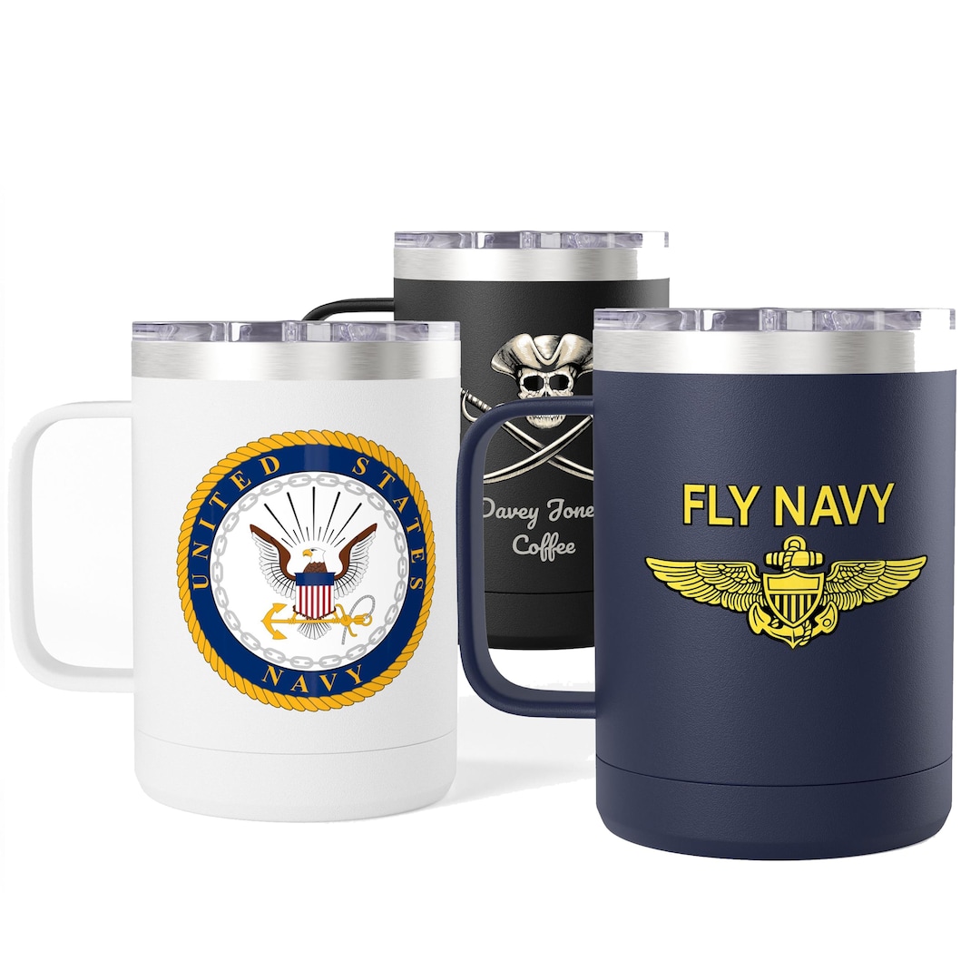 Personalized U.S. Navy Coffee Mug – 15oz Insulated Tumbler - Etsy