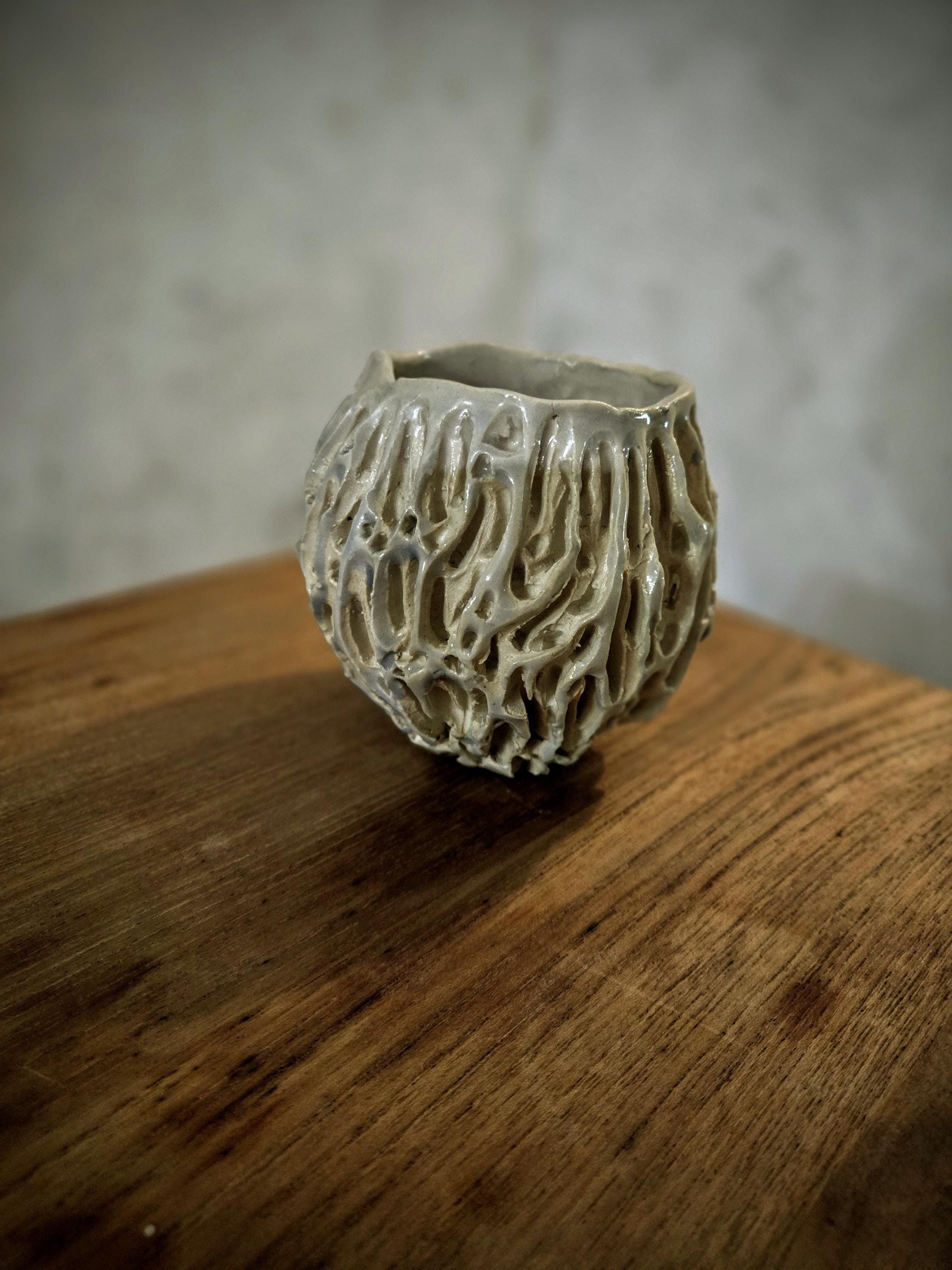 Handmade Vessel With Organic Pattern - Etsy