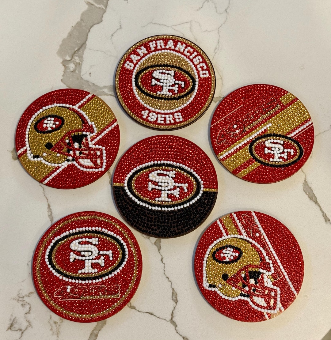 San Francisco 49ers Diamond Painting Coasters- Set of 6 - Etsy