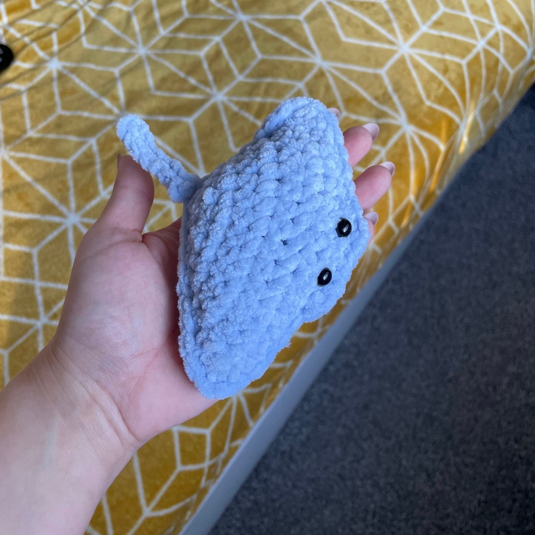 Customisable Small Crochet Stingray - Personalised Fluffy Mini Stingray ...