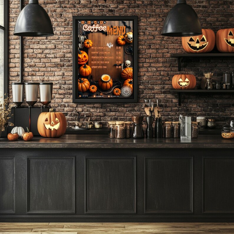 Coffee Shop Halloween Menu, Cafe Menu, Halloween Menu, Digital Menu ...