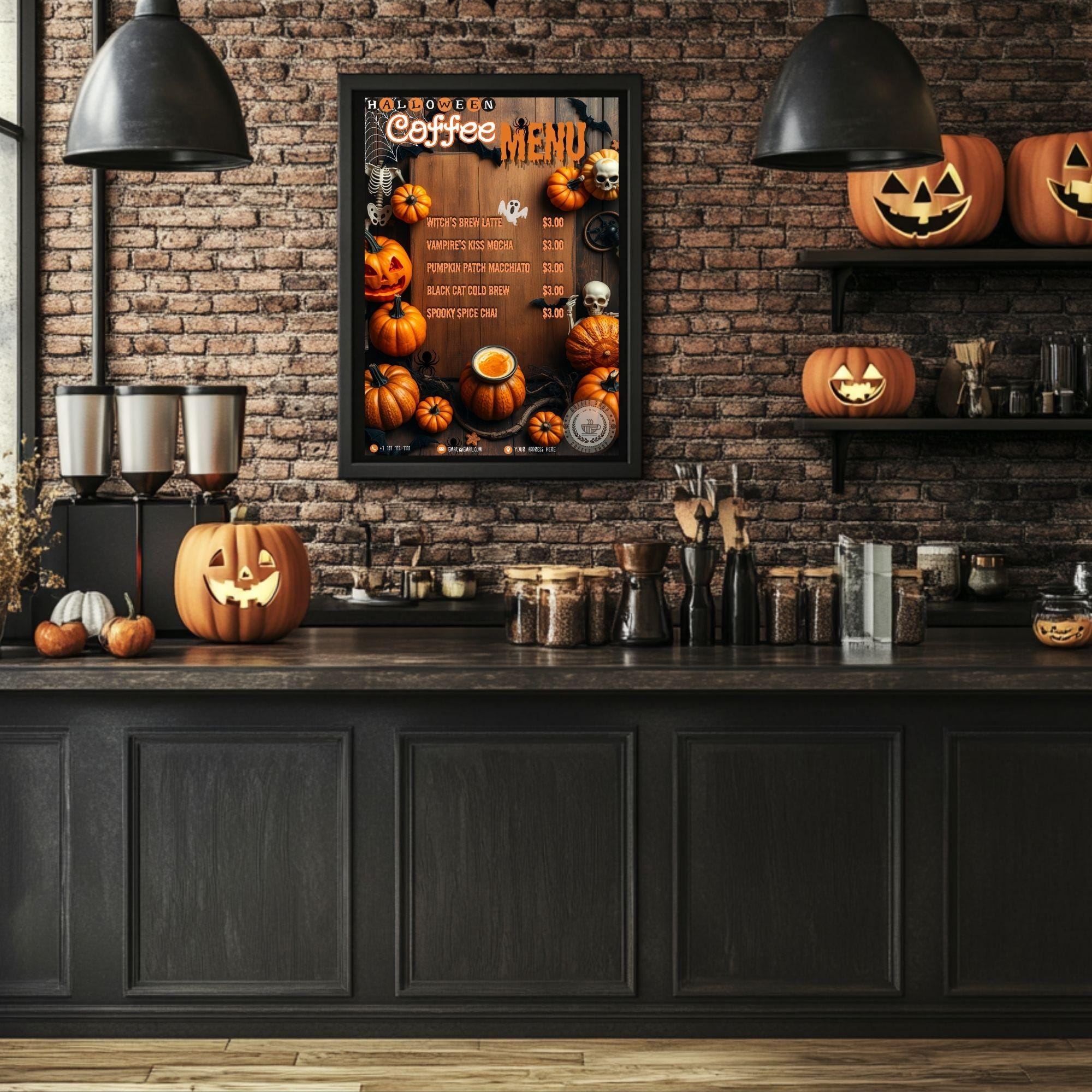 Coffee Shop Halloween Menu, Cafe Menu, Halloween Menu, Digital Menu ...