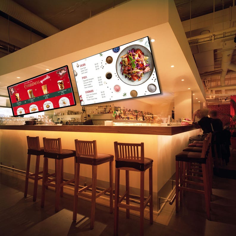 Christmas TV Menu, Christmas Menu, Editable TV Menu Template for ...