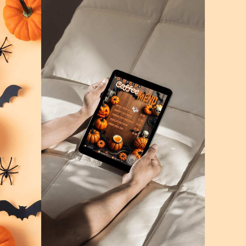 Coffee Shop Halloween Menu, Cafe Menu, Halloween Menu, Digital Menu ...