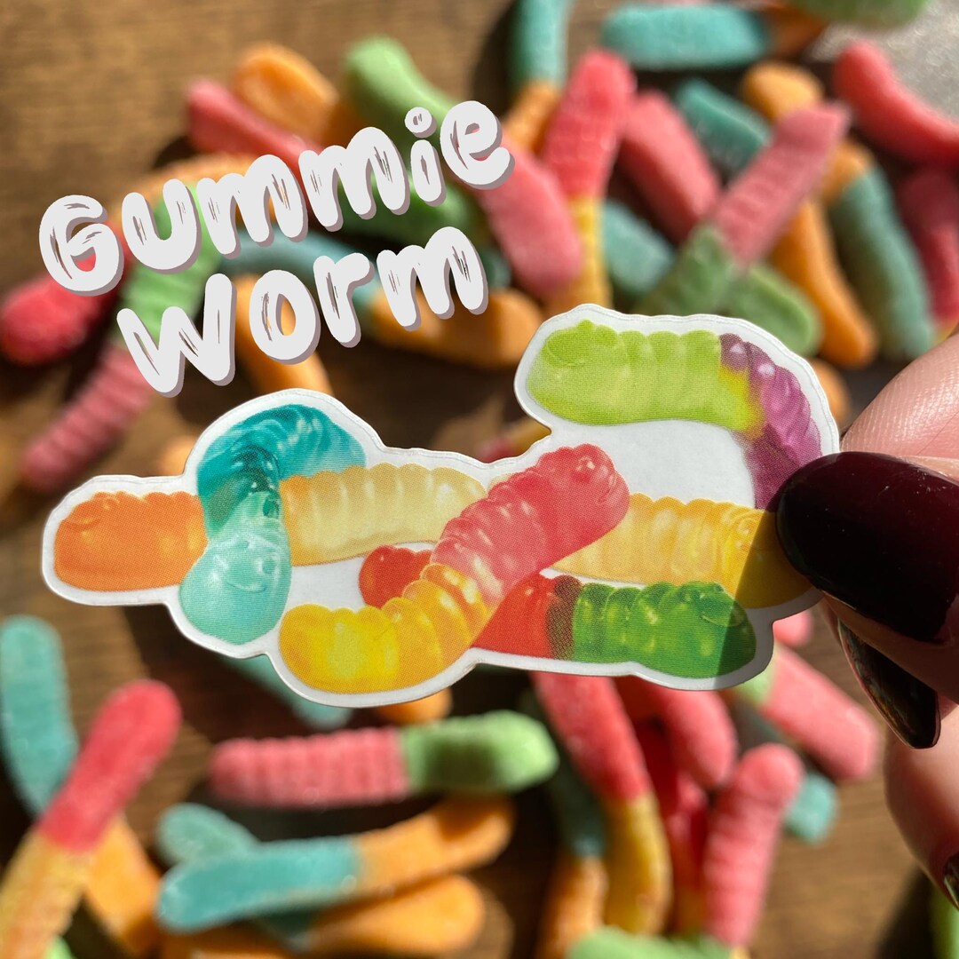 Gummie Worm Sticker - Etsy