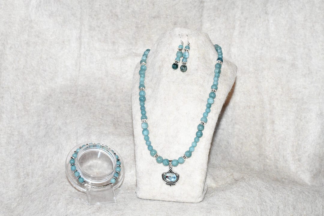 Dark Blue Jade 3 Piece Set - Etsy
