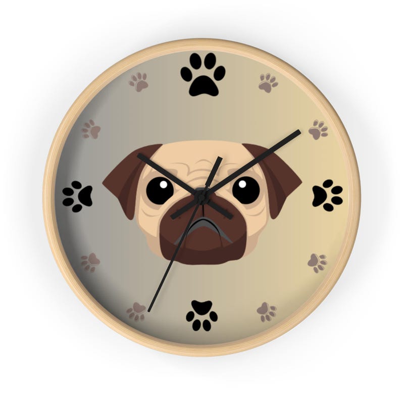 Pug Clock - Etsy