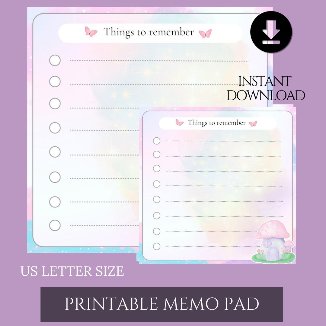 Pastel Kawaii Fairy-tale Memo Sheet, Kawaii Stationary, Kawaii Notepad ...
