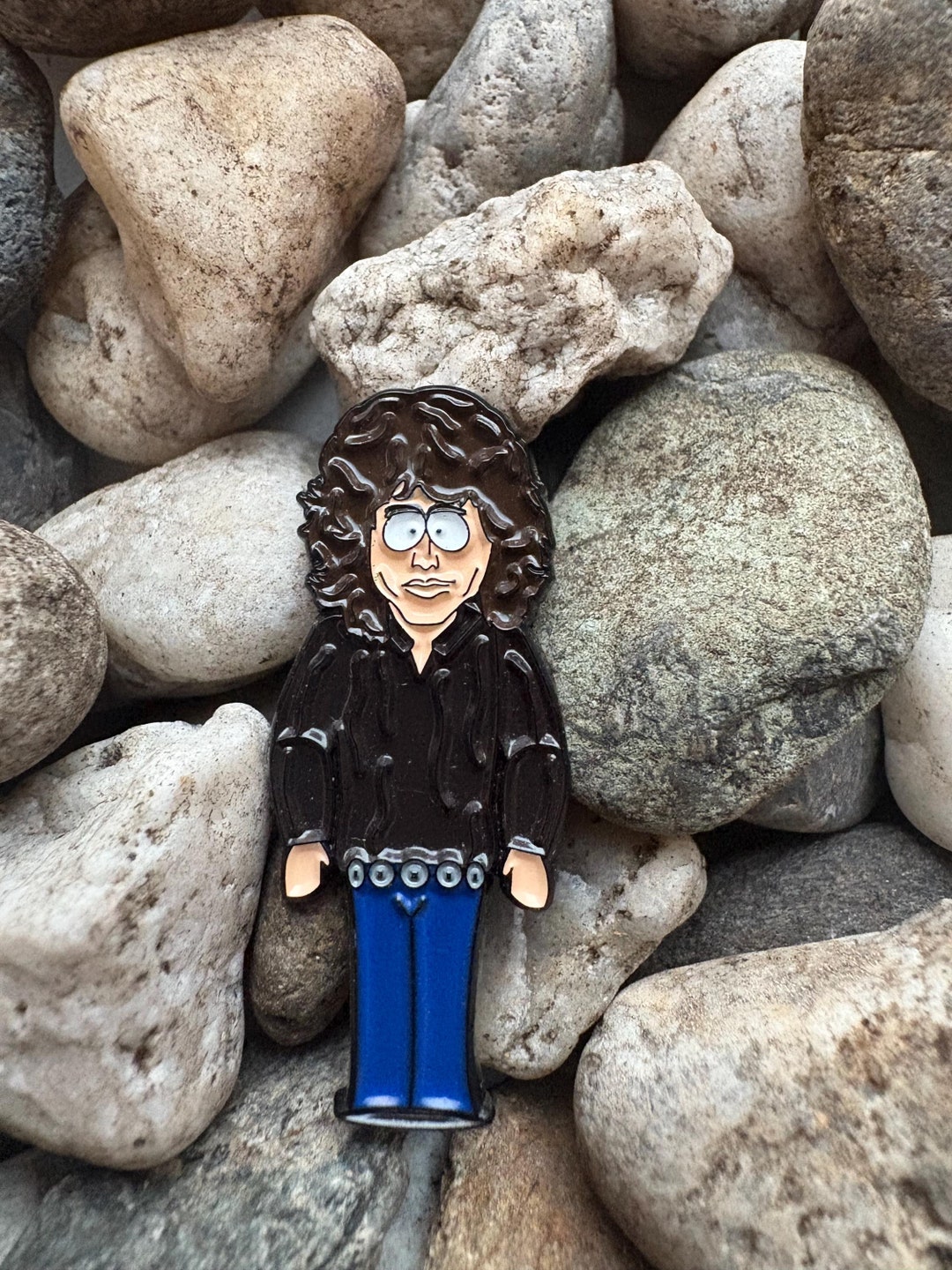 Jim Morrison Cartoon Character Inspired Soft Enamel Pin - Etsy