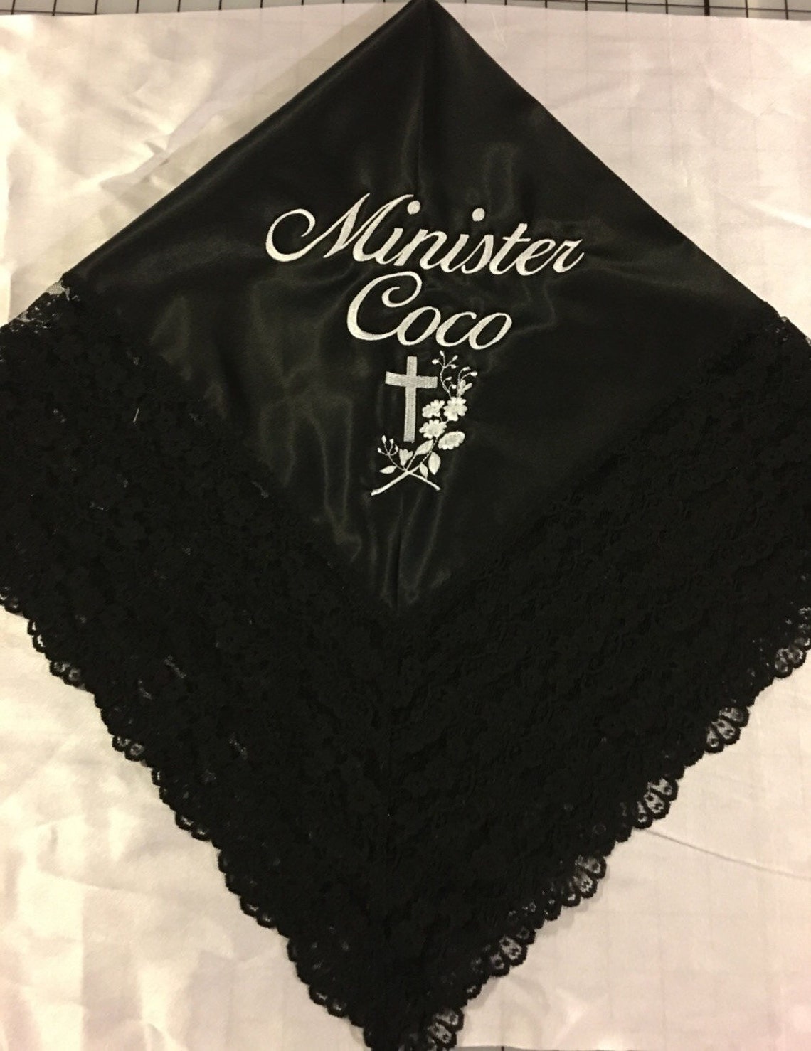 Women’s Church Lap Scarves, First Lady Church Lap Scarf, Monogrammed ...