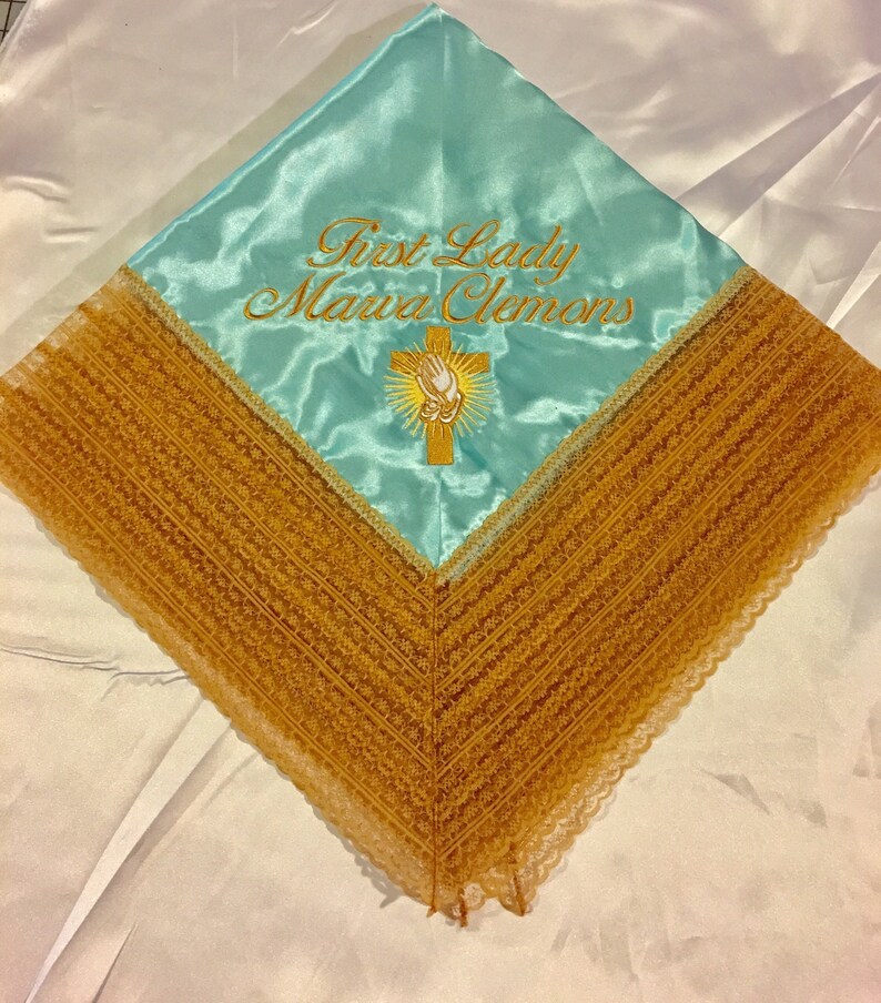Church Lap Scarves, Personalized Church Lap Cloth, Custom Satin Lap ...