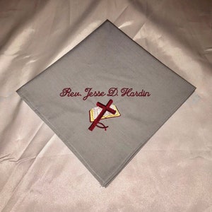 Custom Mens Handkerchief, Personalized Mens Handkerchief Embroidered ...