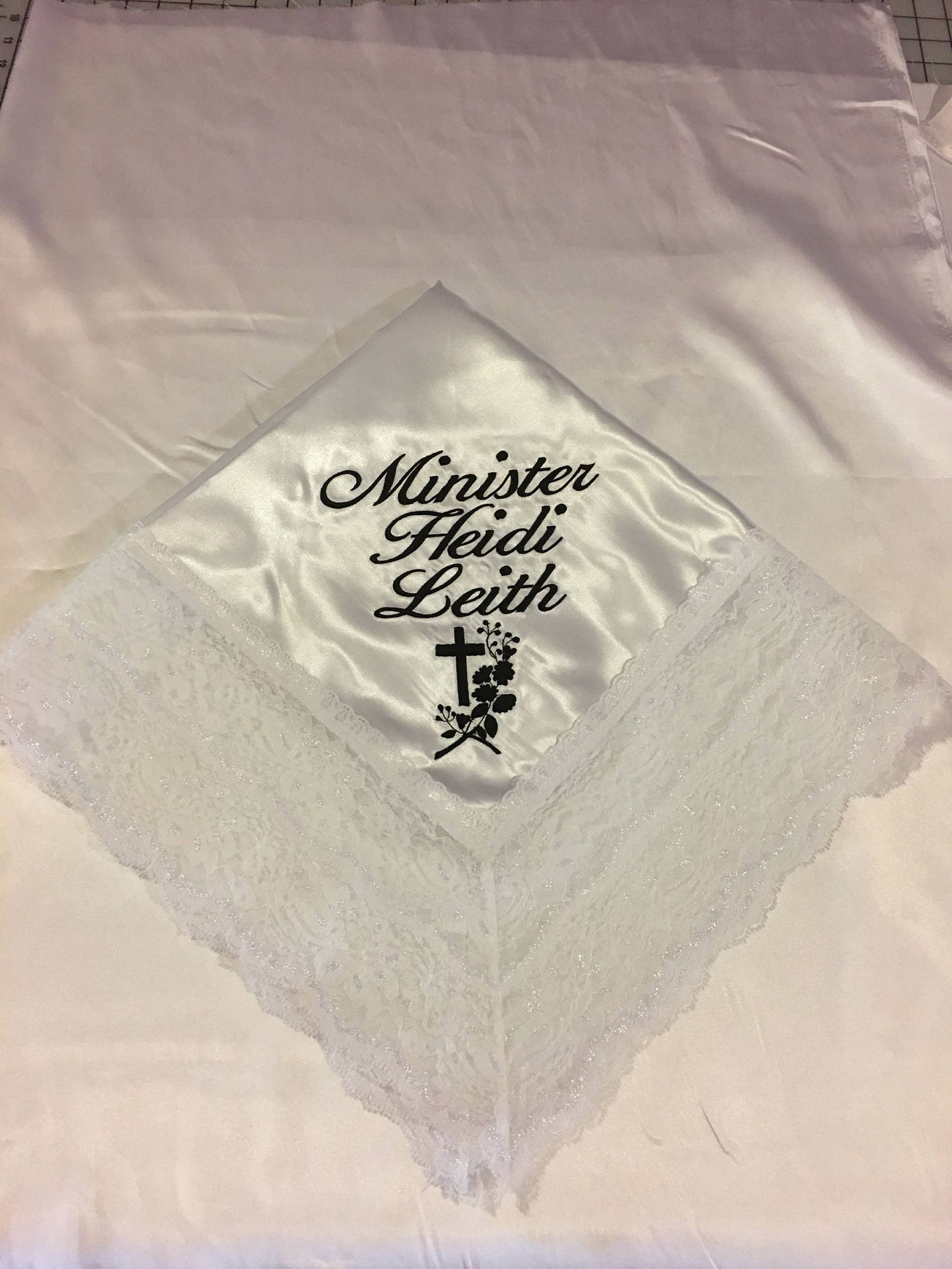 Church Lap Scarves Personalized Lap Cloth First Lady Satin | Etsy