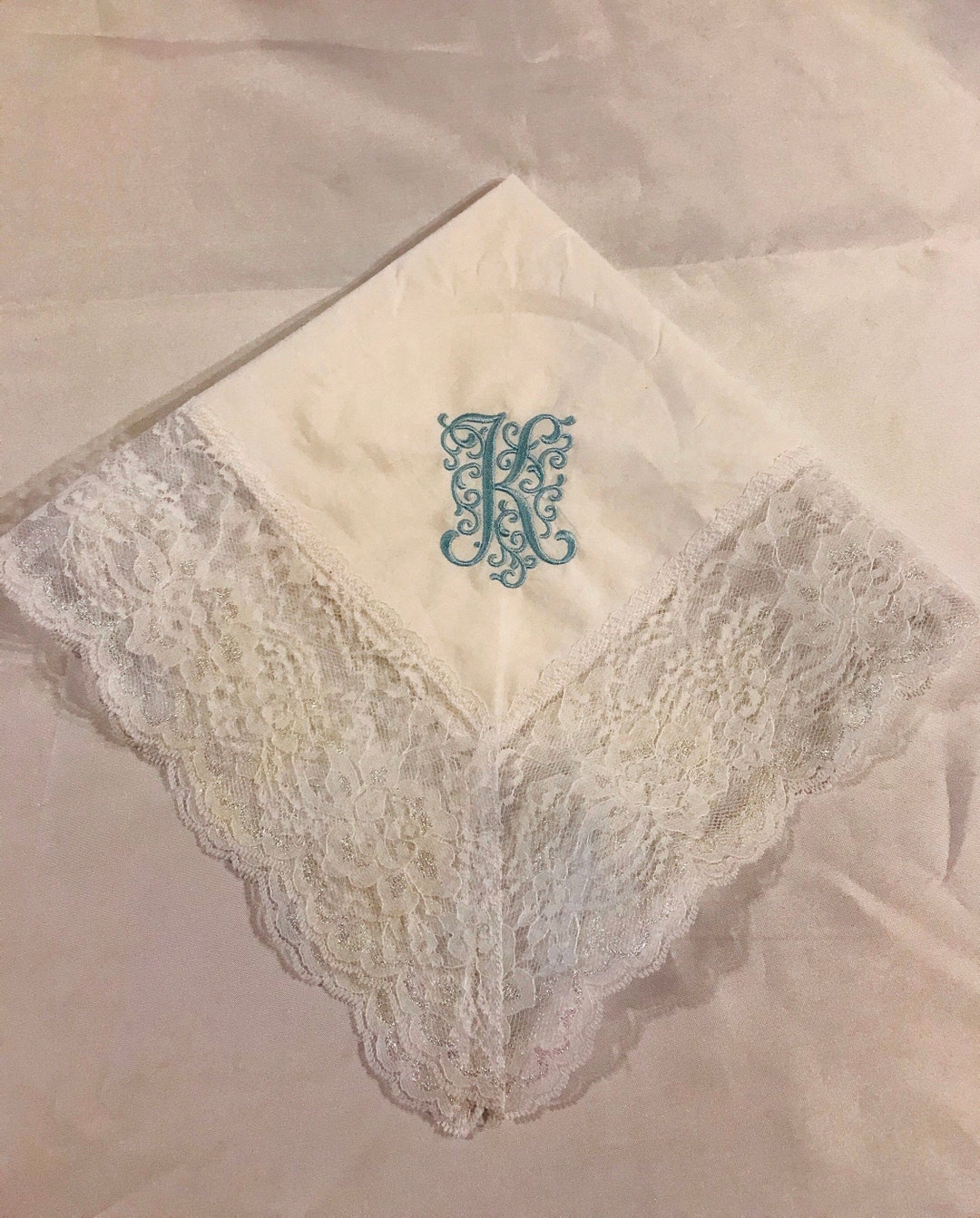 Women's Lace Handkerchief, First Lady Church Handkerchief, Embroidered ...