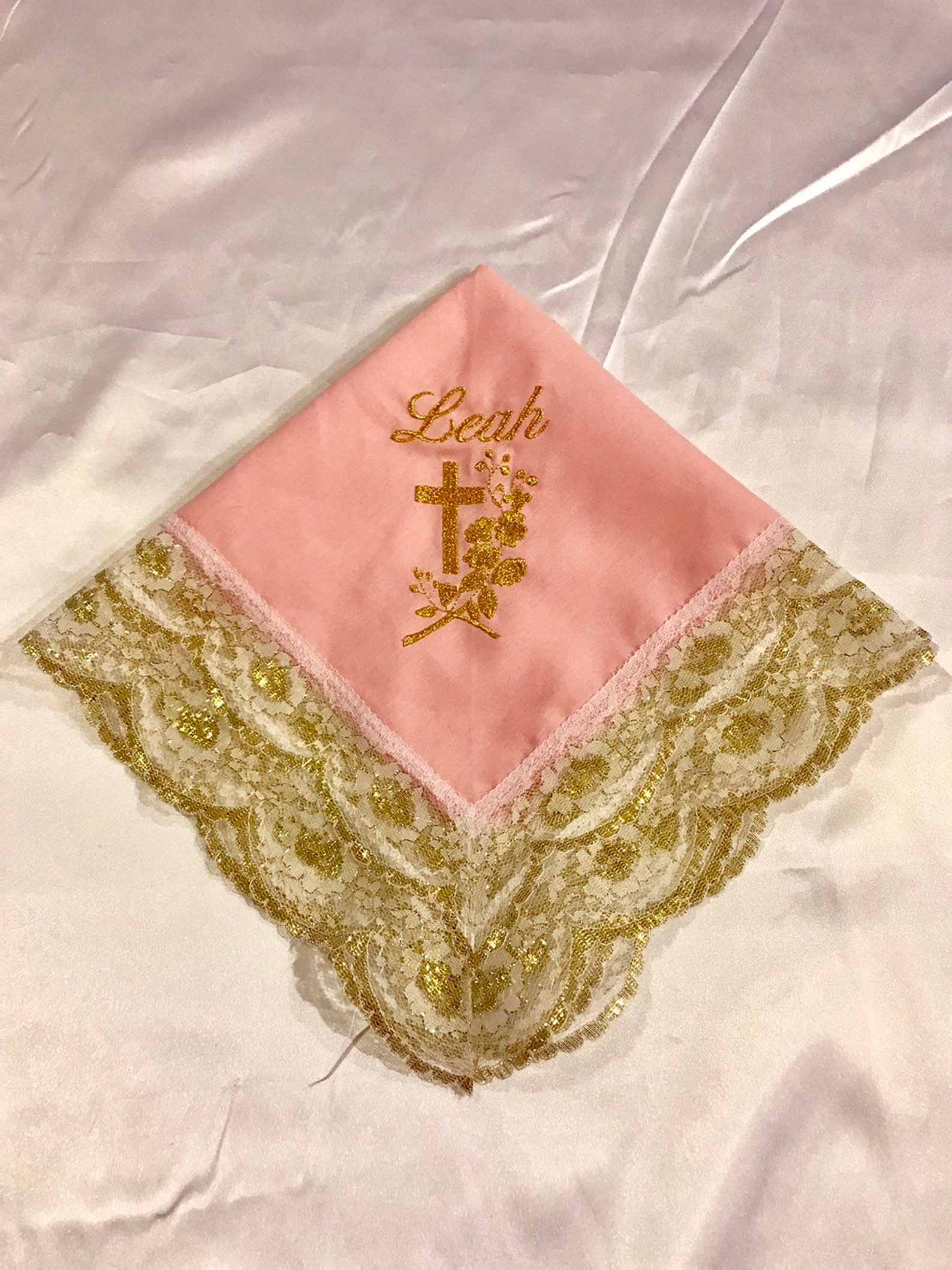Women's Lace Handkerchief, Personalized First Lady Church Handkerchief ...