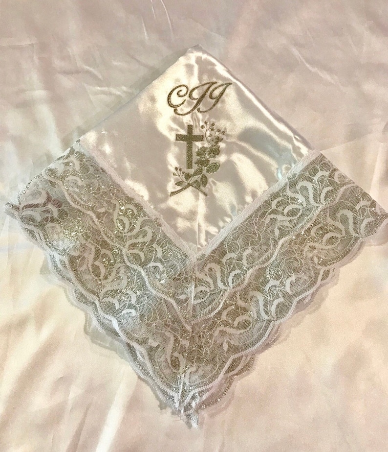 Women's Lace Handkerchief Personalized First Lady Church | Etsy