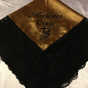 Church Lap Scarf, Personalized Lap Cloth, First Lady Lap Scarves, Satin ...