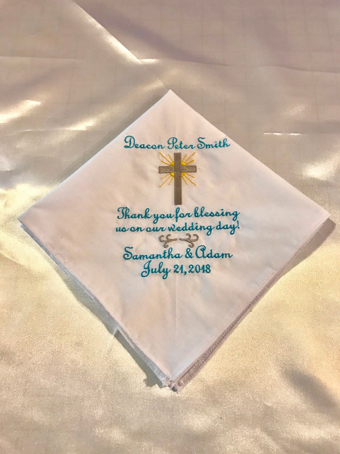 Personalized Mens Handkerchief, Custom Mens Handkerchief, Grooms Dad ...