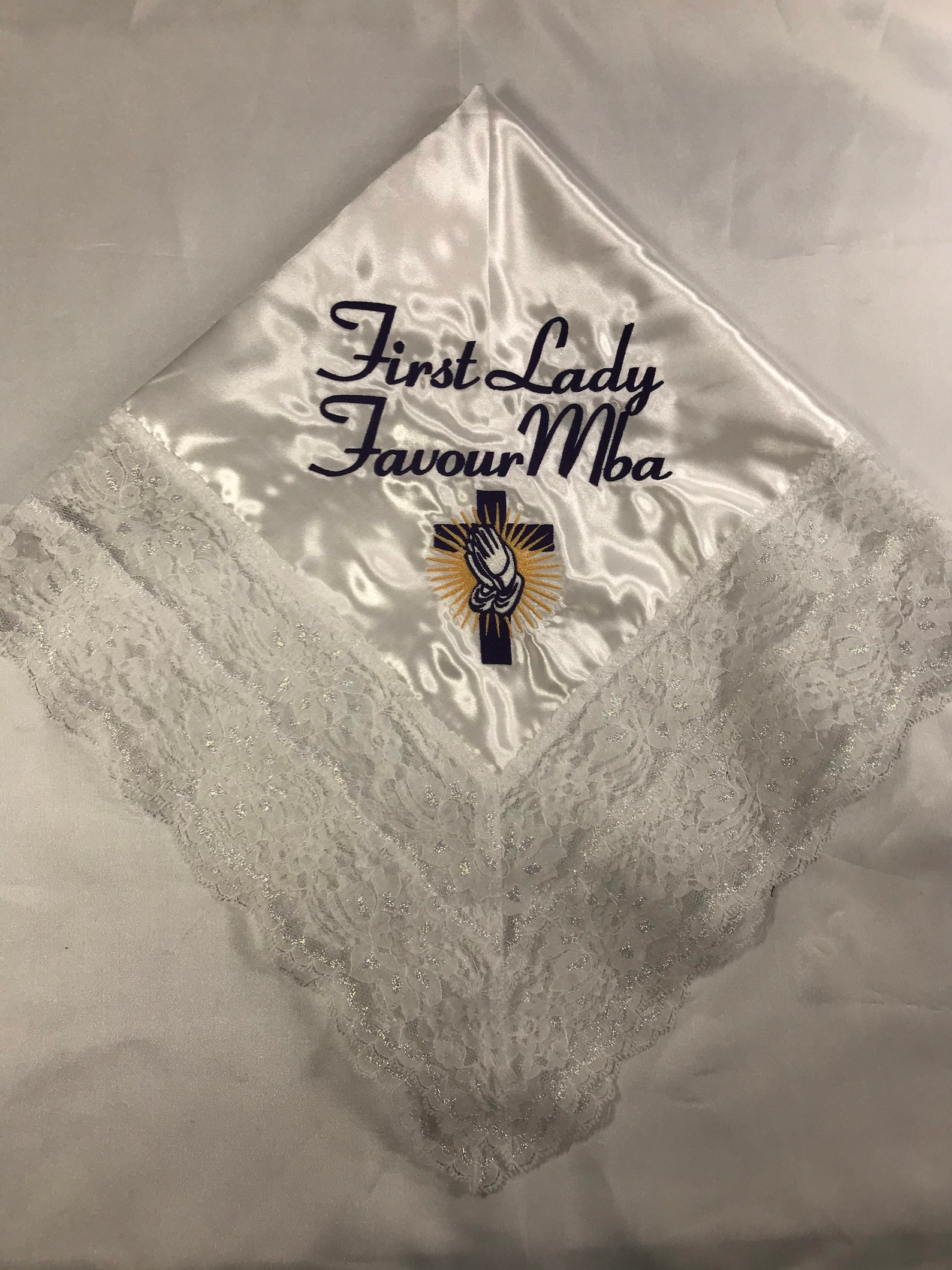 Women’s Lap Scarves Church Lap Scarf Custom First Lady Black Satin Lap ...