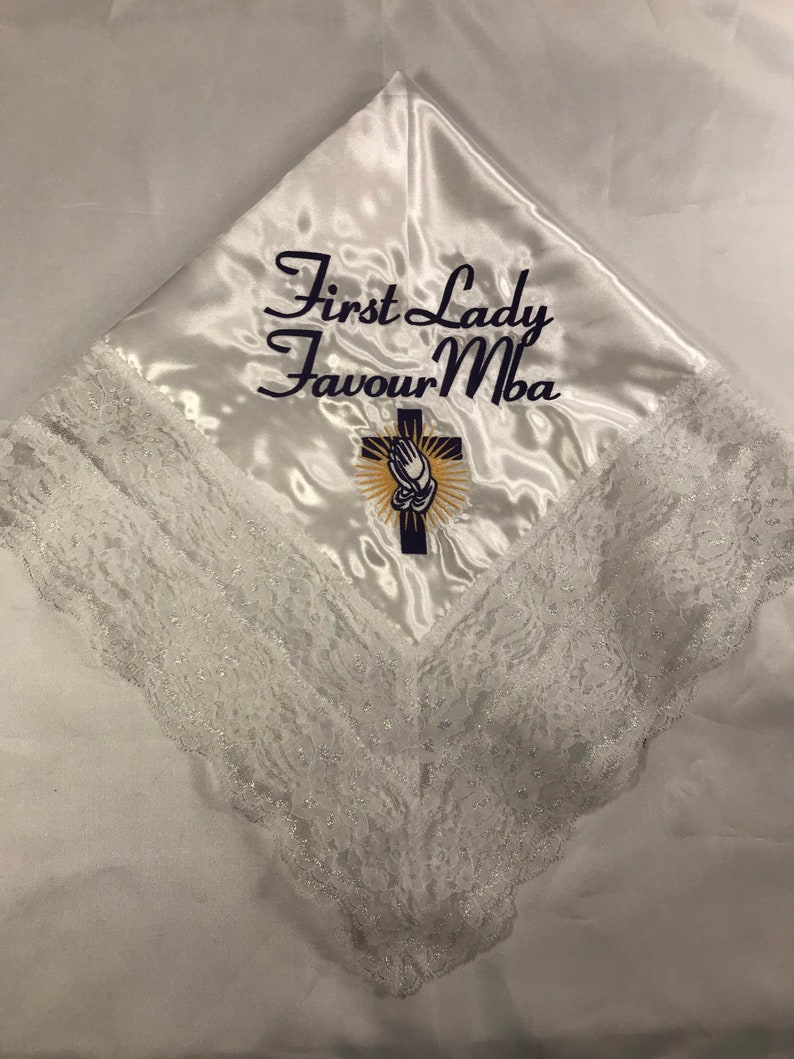 Women’s Lap Scarves Church Lap Scarf Custom First Lady Black Satin Lap ...