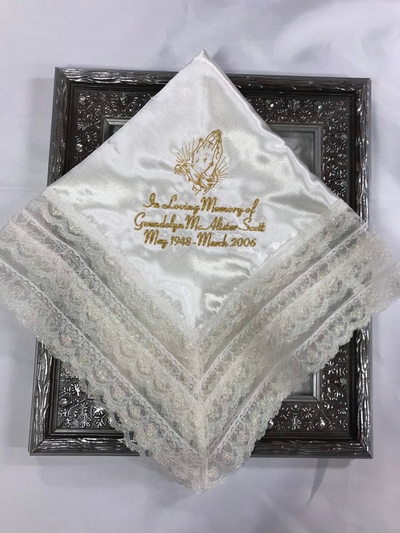 Womens Memorial Handkerchief in Memory of Handkerchief | Etsy